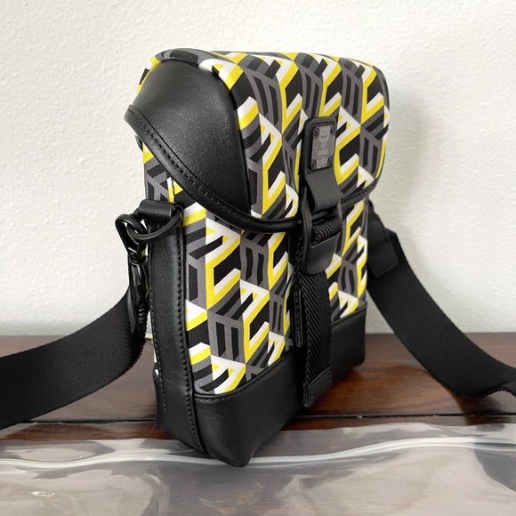 MCM | Bags | Mcm Yellow Black Cubic Logo Nylon Crossbody Bag Mmc ...